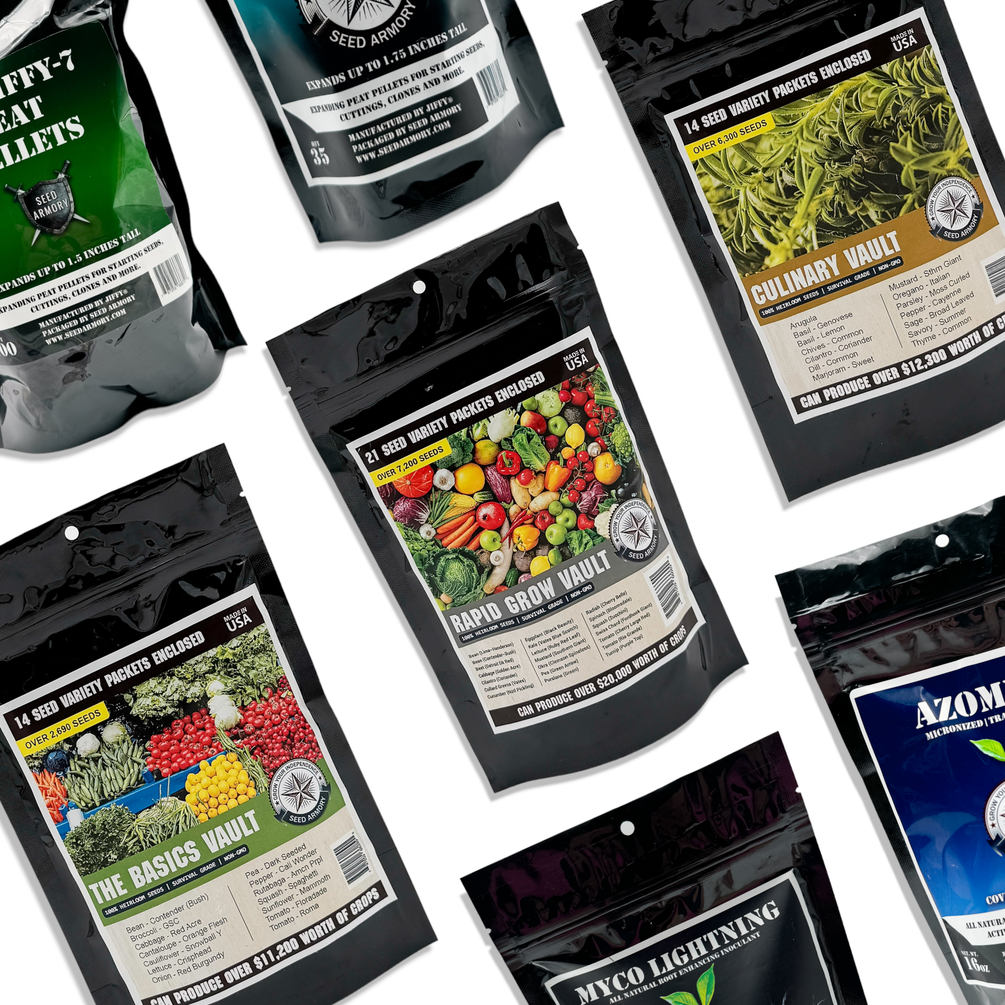 Heirloom Seeds, Survival Vault Super Kit - 100% Non-GMO Survival Grade ...